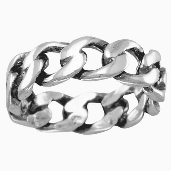 Curb Chain Link Ring – The Silver Connection