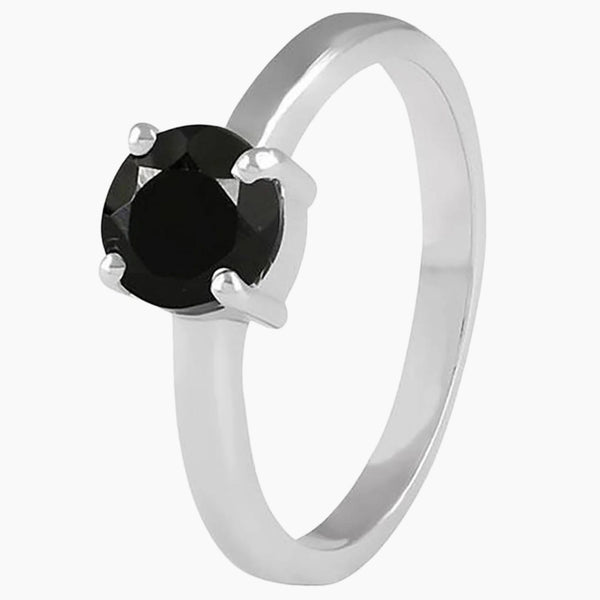 Faceted Round Black Onyx Ring – The Silver Connection
